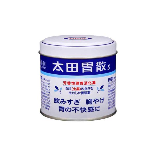 太田胃散Sは、自然由来の健胃生薬に制酸剤と消化酵素をバランスよく配合した、粉末タイプ（散剤）の胃腸薬です。●7種の健胃生薬の良さを生かす生薬特有の芳香味と効きめを生かすようにしております。弱った胃を元気にし、飲みすぎや胃もたれなどの胃の不快...
