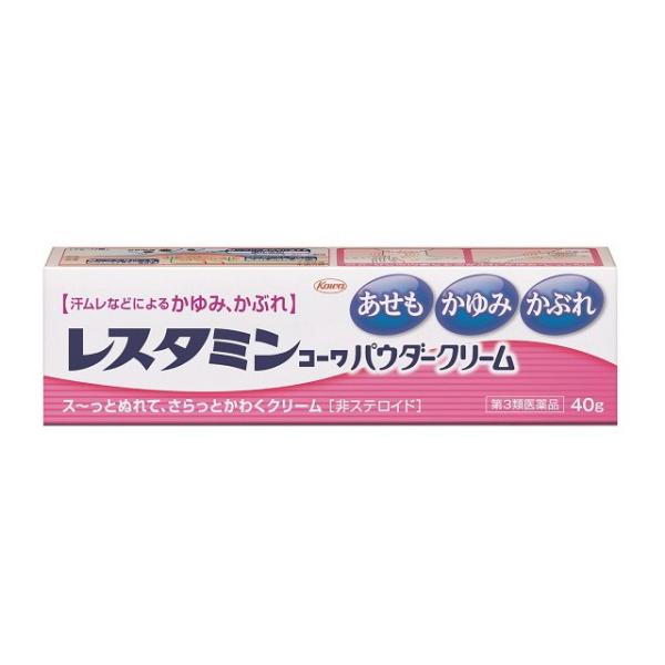 あせもや汗でかぶれたお肌に、ス〜ッと塗れて、さらっと乾く。なめらかで使いやすいパウダークリームあせも レスタミンコーワ
