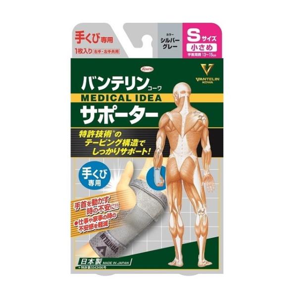 特許技術のテーピング構造でしっかりサポート！右手・左手共用。サポーター バンテリン