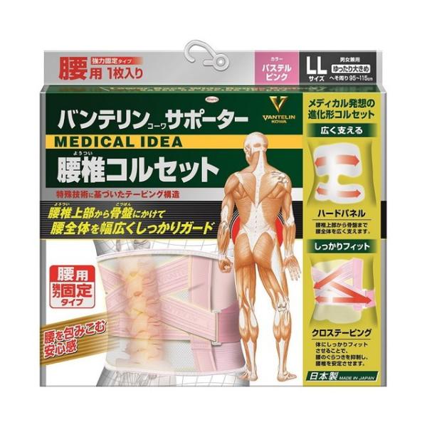 腰椎上部から骨盤にかけて腰全体を幅広くしっかりガード腰痛帯 コルセット バンテリン