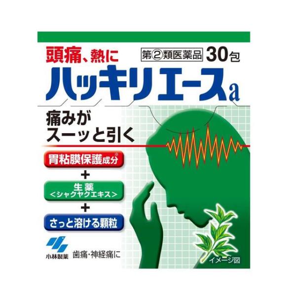 生薬鎮痛成分（シャクヤクエキス）を配合した頭痛薬です。非アスピリン製剤です。胃粘膜保護成分を配合した胃にやさしい頭痛薬です。眠くなる成分は配合していません。早く溶けるさわやかな緑の顆粒です。
