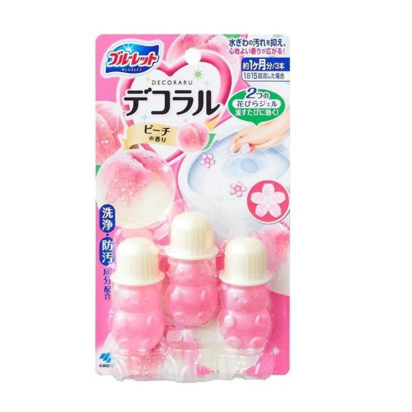 便器表面に花びらジェルをデコって（貼り付けて）おくだけで、心地よい香りが広がり、水ぎわのきれいを保ちます。●洗浄成分の働きでしっかり洗浄。汚れ付着防止効果で水ぎわのきれいを保ちます。※使用環境・汚れの程度により、効果が異なることがあります。...