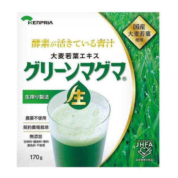 大麦若葉エキス「グリーンマグマ」は活力がピーク時の九州産大麦若葉を搾汁し、その青汁を活性のまま粉末化したものです。新鮮な若葉そのままの緑、口当たりの良いさわやかな味、そして野菜不足の現代人にぴったりな有用成分と、生の若葉ならではの活性成分が...