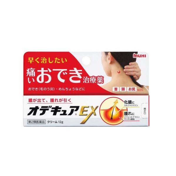 座る、擦れる、触れると痛い！体の色々な部位にできる早く治したい「痛いおでき」の「膿」と「腫れ」それぞれにアプローチします。化膿を抑える「スルファジアジン（抗菌剤）」と、腫れを鎮める「ジフェンヒドラミンサリチル酸塩」を配合。膿が出て、腫れが引...