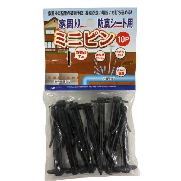 ●固い地面にもしっかり打てる止め具です。　草よけシートを施工する際に大変便利です。●色：黒