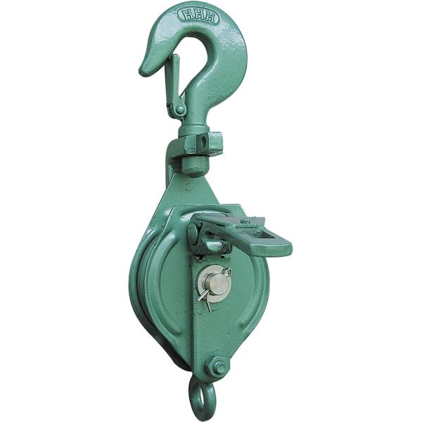 ●側板が開くのでロープの途中からでも装着可能です。●基本使用荷重（ｔ）：１●最大使用ロープ径（ｍｍ）：１２●車数：１●車径（ｍｍ）：１００●寸法（ｍｍ）Ａ：３４５●寸法（ｍｍ）Ｂ：１１２●寸法（ｍｍ）Ｃ：５０●タイプ：一車タイプ●ベケット付...