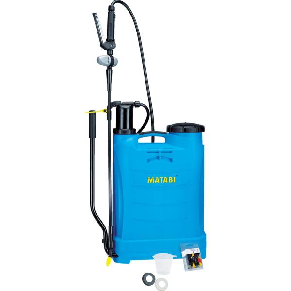 ●背中に背負って作業できます。●人間工学に基づいた握りやすいグリップを備えており、トリガーはスチール製です。●半透明のタンクで液体の残量を確認できます。●除草剤散布にも使用できます。●容量（Ｌ）：１６●ノズル：一頭口●ノズル長（ｍｍ）：７０...