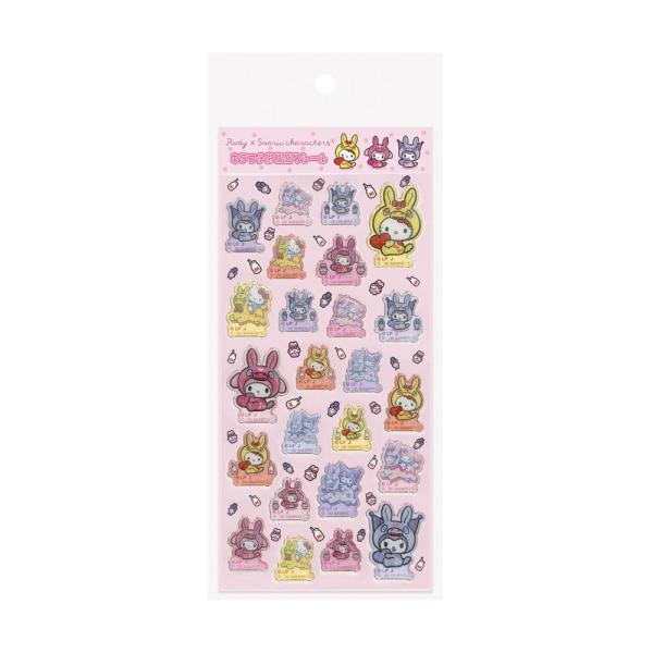 透明感ときらめきが魅力♪RODY×サンリオキャラクターズのスペシャルコラボシリーズ。ぷっくり×ラメ入り☆さらにキラキラの金フチがついた贅沢カワイイ仕様です。■サイズ：H175×W90mm■素材：PVC、ラメ入りエポキシ樹脂ハローキティ/マイ...