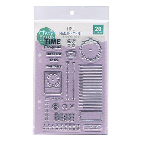 透明だからレイアウトが簡単！何度も貼って剥がせるスタンプ。日々の記録に最適なスタンプオリジナルのページが作れます。シートサイズ：120×170mm（収納リング穴付き）重量：34g印面：TRP/PVC※アクリルホルダーはついておりません