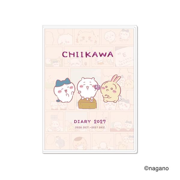 「ちいかわ」のダイアリーに新柄が今年も登場！書き込まなくても可愛いコミックデザインです。■表紙：透明PVCカバー、ピンク箔加工あり■外寸サイズ:H188×W135×D10mm■中紙サイズ:B6サイズ H182×W128mm■本文：176ペー...