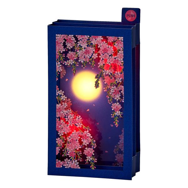ボタンを押すと、琴のアレンジによる「さくらさくら」が流れ、透明素材ごしに月と背景がやさしく光ります。電池交換可能で長くお楽しみいただけます。●立てて飾れます。繊細なレーザーカット加工がほどこされた桜が魅力的で、季節のインテリアとしてもお楽し...