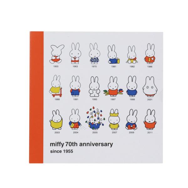 ミッフィー誕生70周年記念！年代の違う様々なミッフィーのイラストが楽しめる「ヒストリーシリーズ」です。かわいい4柄入りのスクエアメモです。メモとしてだけでなく、ちょっとしたメッセージにも使えます◎■サイズ：H95×W95×D8mm■重量：6...