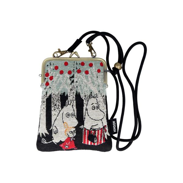 縦型タイプのがま口マルチショルダーポーチ。ショルダータイプなので持ち運びしやすく、手ぶらで使えて便利◎スマホが2台入るサイズで、ちょっとしたお出かけさサブバッグに使えます。表・裏どちらも同じ柄のゴブラン織です。■本体サイズ：約W140×H1...