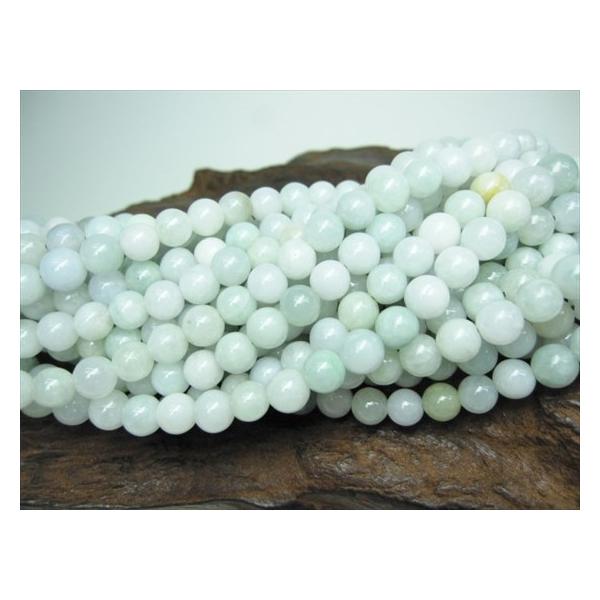 【連売り商品】翡翠（ジェダイト）☆商品情報☆石サイズ：Φ7±0.3mm粒数：約58粒長さ：約39cm穴サイズ：Φ0.8±0.2mm原産地：ミャンマー※形状やサイズのばらつき、表面や穴周りにキズや凹み等があります。粒数はあくまで目安で、多少の...