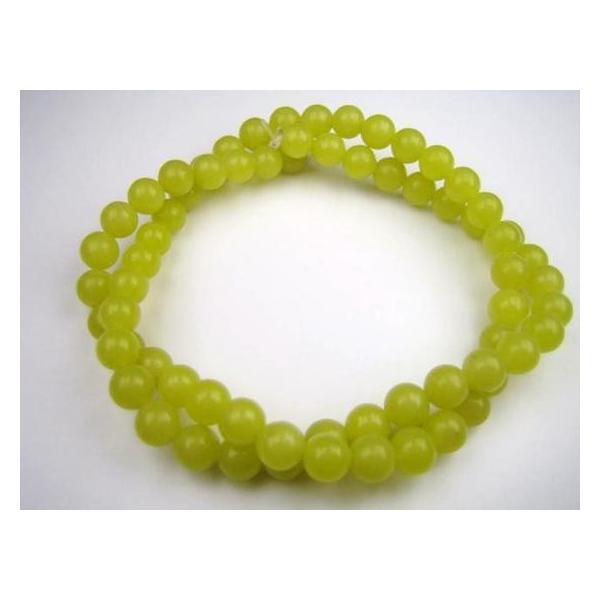 【連売り商品】オリーブジェイド☆商品情報☆石サイズ：Φ6.2±0.2mm粒数：約60粒長さ：約39cm※形状やサイズのばらつき、表面や穴周りにキズや凹み等があります。粒数はあくまで目安です。多少の誤差がありますのでご了承ください。また、色味...