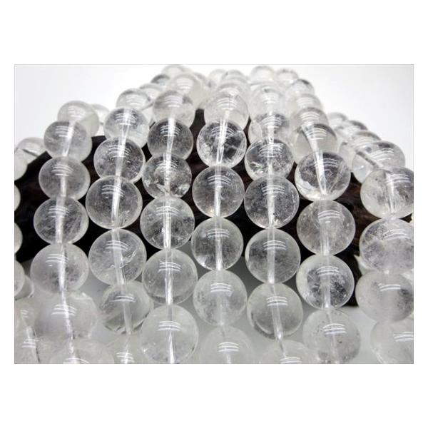 【連売り商品】ヒマラヤ水晶☆商品情報☆石サイズ：Φ14.8〜15.5mm　穴サイズ：約Φ1mm粒数：25粒一連：約38cm原産地：ネパール・ガネーシュヒマール※形状やサイズのばらつき、表面や穴周りのキズや凹み等が目立ちます。粒数はあくまで目...