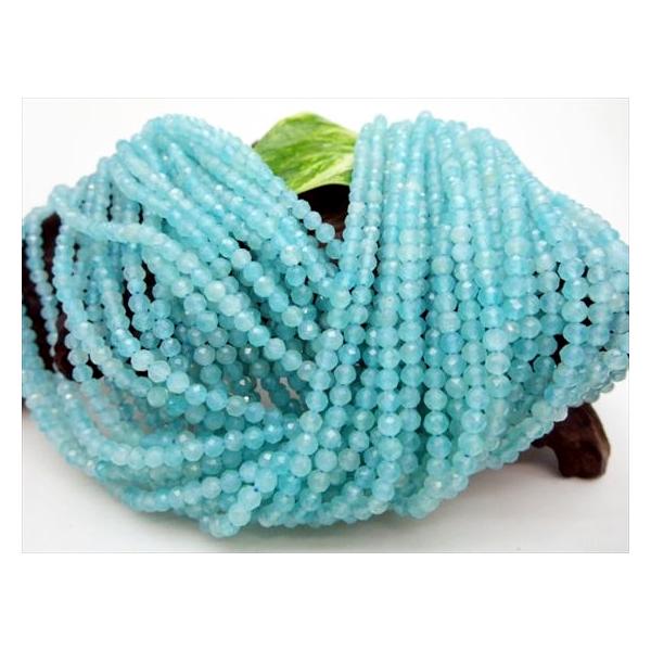 【連売り商品】アマゾナイト多面カット☆商品情報☆石サイズ：Φ3.3±0.2mm穴サイズ：約Φ0.6mm粒数：約115粒一連：約38cm原産地：モザンビーク共和国※形状やサイズのばらつき、表面や穴周りのキズや凹み、粒数の誤差等があります。※商...