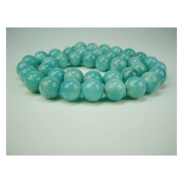 【連売り商品】アマゾナイト☆商品情報☆石サイズ：Φ10±0.2mm粒数：約40粒一連：約40cm原産地：ペルー※形状やサイズのばらつき、表面や穴周りにキズや凹み等があります。粒数はあくまで目安です。多少の誤差がありますのでご了承ください。ま...