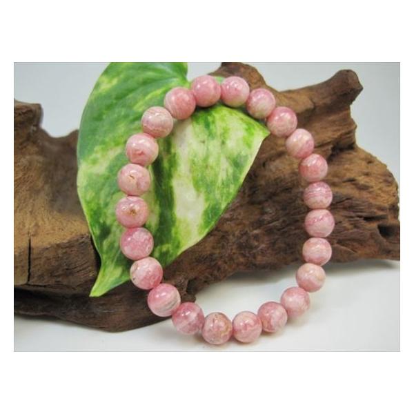 【ブレスレット】インカローズ☆商品情報☆石サイズ：Φ8±0.2mm粒数：23粒重さ：23g手首周り：約16cm原産地：アルゼンチン※形状やサイズのばらつき、表面や穴周りにキズや凹み等がある場合があります。※照明等の関係で実際の色と多少イメー...