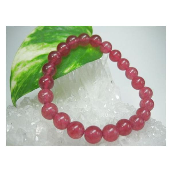 【ブレスレット】カルサイト(着色)☆商品情報☆石サイズ：Φ8.2±0.2mm粒数：約23粒手首周り：約17cm※カルサイトは着色加工されたものになります。※形状やサイズのばらつき、表面や穴周りにキズや凹み等があります。色味や模様等のご指定は...