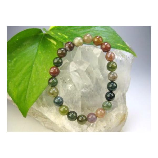 【ブレスレット】インドヒスイ☆商品情報☆石サイズ：Φ8.2±0.2mm粒数：22-23粒手首周り：約16.5cm原産地：ブラジル※形状やサイズのばらつき、表面や穴周りにキズや凹み等があります。色味や模様等のご指定はできませんのでご了承くださ...