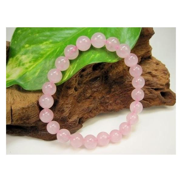 【均一ブレスレット】ローズクォーツ☆商品情報☆石サイズ：Φ8.2±0.2mm粒数：約23粒手首周り：約16cm原産地：マダガスカル※表面を研磨する際に同色のワックスでツヤ出ししております。そのため表面に着色のようなものが見られますが、石自体...