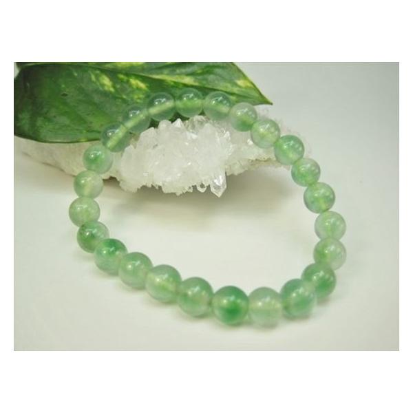 【均一ブレスレット】天然カルサイト☆商品情報☆石サイズ：Φ8.2±0.2mm粒数：約23-24粒手首周り：約16.5cm※形状やサイズのばらつき、表面や穴周りにキズや凹み等があります。色味や模様、粒数やサイズ等のご指定はできませんのでご了承...