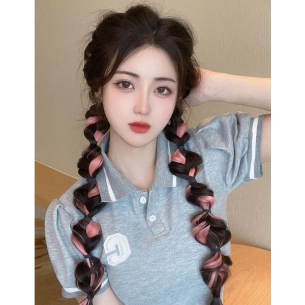 アクセサリー ヘアアクセサリー ヘアー ダンス イベント 発表会 かわいい おしゃれ 女の子 簡単 イメージチェンジ 目立つ ファッション 海外風 韓国アイドルふだん使いもできるヘアーアクセサリーです。生産国：中国商品内容：付け髪2本※※※...