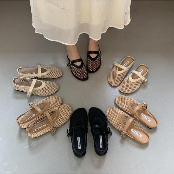 商品内容：メッシュフラットシューズorサンダル素材：合成皮革など ※フラットシューズは1サイズ大き目がお勧めです★入金後から7-12日お届けができます。（連絡はご入金後の2日以内でお願い致します。）★複数在庫、追加可、何点でも同梱配送は可能...