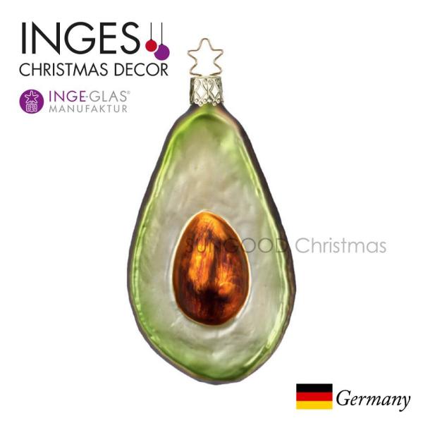 アボカドのオーナメントです。輪切りにされた表面からチラっと顔を出した種も印象的ですね。クリスマスに限らず、一年中かわいくデコレーションされた雰囲気を楽しみたい場面はありませんか？キッチンやテーブル、玄関やちょっとしたインテリアスペースなど、...