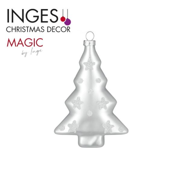 クリスマスムードを上品に演出するツリーモチーフオーナメントです。清楚で落ち着きのある印象を与えてくれる淡いマットシルバーで、ツリーを大人っぽくエレガントな雰囲気に仕上げてくれます。スノーフレーク部分にはラメ装飾が施されていて、見る角度によっ...