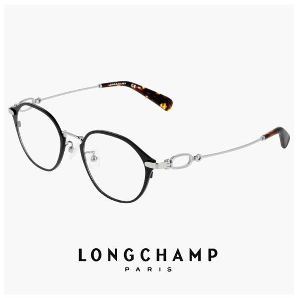 【商品名】レディース ロンシャン メガネ lo2548lbj-002 47mm longchamp 眼鏡 かわいい おしゃれ 軽量 チタン フレーム ブランド 黒縁 黒ぶち SATIN BLACK カラー【付属】ケースレンズクロス【カラー】...