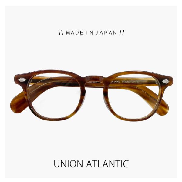 【商品名】ユニオンアトランティック メガネ ua3636-br 日本製 unionatlantic 眼鏡  メンズ レディース ウェリントン ボスリントン型 太め フレーム 太セル べっ甲柄 ブラウン【付属】ケースレンズクロス【カラー】デミ...