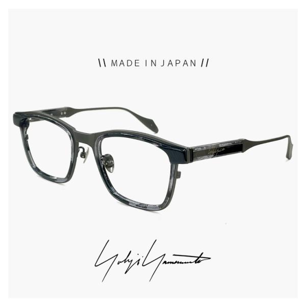 【商品名】メンズ ヨウジ ヤマモト メガネ 日本製 19-0078 2 c02 51mm Yohji Yamamoto 眼鏡 ブランド ウェリントン スクエア 型 セル チタンフレーム 鯖江産 通販【付属品】ケースレンズクロス【カラー】フロ...