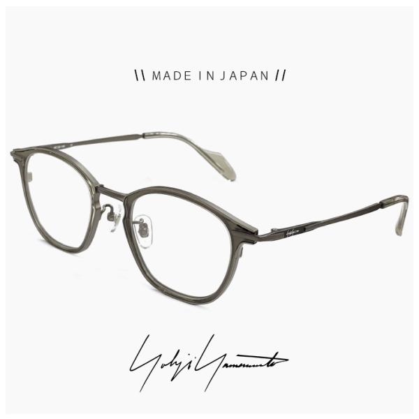 【商品名】ヨウジ ヤマモト メガネ 日本製 19-0102 2 c02 Yohji Yamamoto 鯖江 メンズ 眼鏡 ウェリントン 型 アセテート チタン フレーム【付属品】ケースレンズクロス【カラー】アンティークガンマット【サイズ】レ...