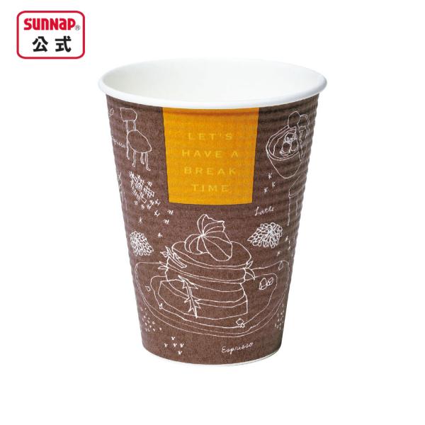 品　番 ： SMP-340E-2 ブレイクタイム容　量 ： 340ml　12ozサイズ ： 口径85.0×高さ105.2×底径52.5mm入　数 ： 50個入生産国 ： 日本材　質 ： バージンパルプ