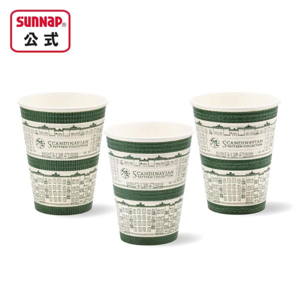 容　量：340ml　12oz 口　径：85mm入　数：25個入生産国：日本材　質：バージンパルプ(外面エンボス断熱加工、内面ポリエチレンラミネート加工)