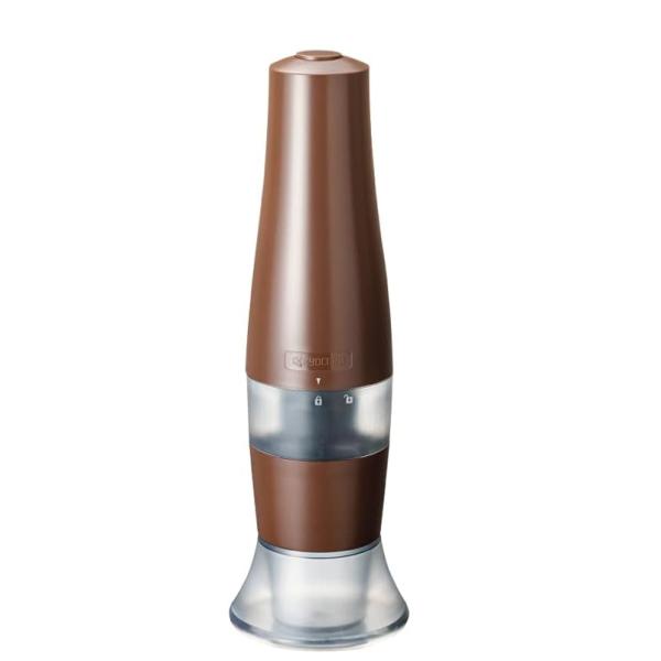 ボタンを押すだけで片手で挽ける・電動式なので、片手で簡単に使えます。・食材投入口にコーヒー豆を入れて、ボタンを押すだけです。・調理中など片手がふさがっている場合でも使えて便利です。■セラミック臼(刃)・臼がセラミック製なので、サビが発生せず...