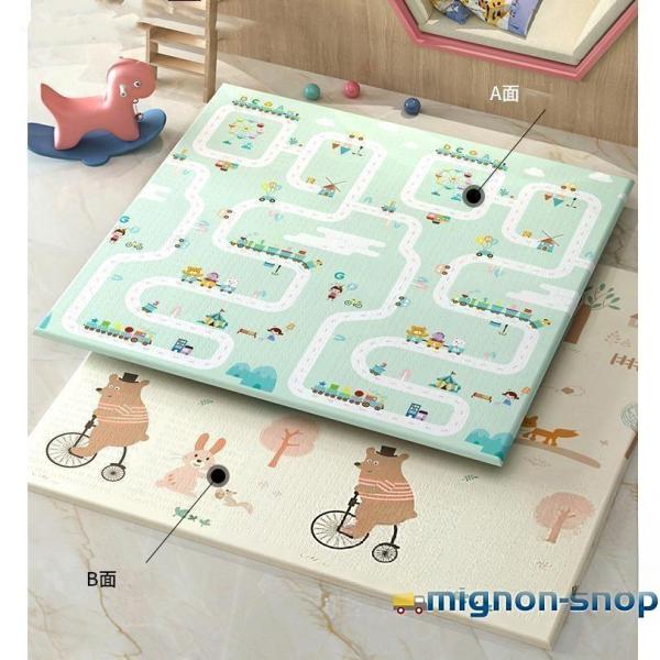 2025大判 2cm極厚 防水 ベビーマット 図形認知 プレイマット 200x180cm 両面式 赤ちゃん キッズ 子供 可愛い 遊びマット