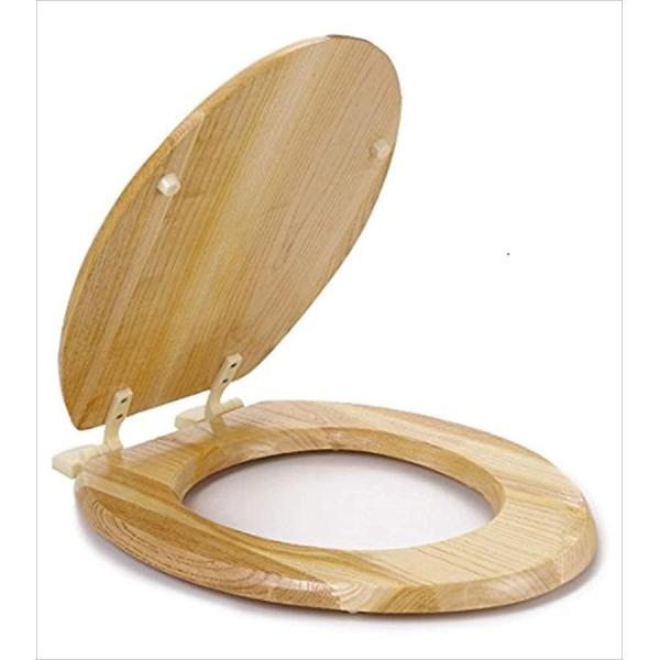 木製 便座 洋式 トイレ便座美しい外観、永続的な光沢、冬暖かいと夏にクール 賃貸アパート 事務所 自宅 簡単交換 取り替えリノベーションやリフォームに (V型)爆買