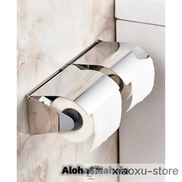 トイレットペーパーホルダー 2連 病院 学校 施設 盗難防止 鍵付き 業務用 ペーパーホルダー ステンレス ダブル おしゃれ カバー ホルダーカバー トイレ収納爆買