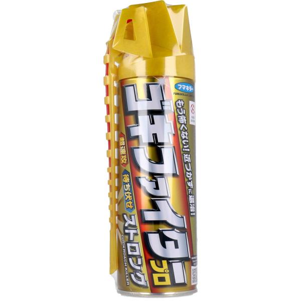 ワンタッチで起き上がる、便利な「ストロングノズル」。超速起動0.1秒！18cmのロングノズルで、イヤなゴキブリを離れた場所から速攻狙い撃ち。●突然のゴキブリにも瞬時に対応！ボタンを押すと0.1秒で起き上がる「ワンタッチストロングノズル」採用...