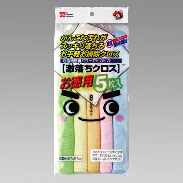 超極細繊維パワーでピカピカ！超極細繊維が油汚れやほこりなどをスッキリ落とし、水滴をすばやく拭き取り、落とした汚れを残さず繊維内に取り込みます。○家電製品・家具・鏡・窓ガラスなどの汚れ・手アカに。○お徳用5枚入りパック!○ミクロ繊維で落とした...