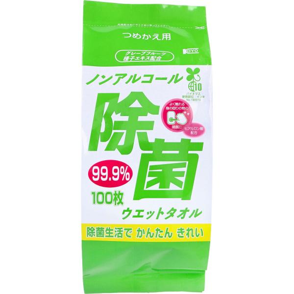 拭くだけカンタン除菌！手肌にやさしい！よく触れる身の回りの物の除菌に。●富士山の水使用。●グレープフルーツ種子エキス、ヒアルロン酸配合。●ノンアルコール。●つめかえ用。メーカー：株式会社コーヨー化成