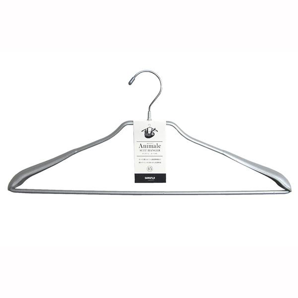 ○使いやすいフォルム。スベリ止め加工で、衣類をしっかりキープ！○すべらないハンガー肩幅45cm。定番商品管理番号 AN-01生産地 中国サイズ 商品サイズ：450×190mm厚さ：30mm素材 本体：スチールすべり止め：塩化ビニル樹脂ブラン...
