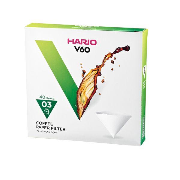 ○V60透過ドリッパー03リア、V60透過ドリッパー03セラミックW用ペーパーフィルター定番商品管理番号 VCF-03-40W生産地 日本サイズ 個箱サイズ：150×30×145mm本体重量：100g素材 パルプ100％酸素漂白ブランド H...