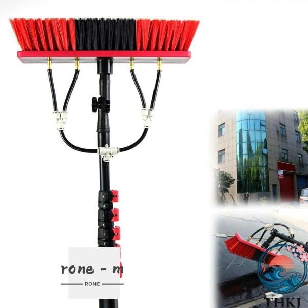 ? 【利点】通常の掃除ブラシよりも便利で、水をスプレーしながら埃や汚れを落とし、デッキ、屋根、高窓、屋外の壁、ソーラーパネル、パティオ、ガレージ、家のサイディング、側溝、車、RV、商業看板、建物、通常では到達できない高さの清掃。? 【角度調...