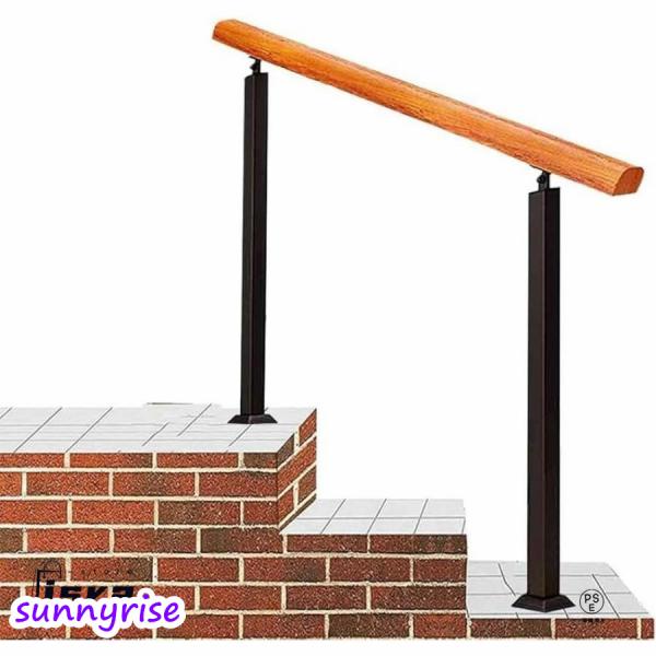 【手すりセット】手すり1本、支柱2本。 高さ：85cm、コラムカラー：ブラック、アームレストの長さ：60cm/80cm/100cm/120cm/140cm。 さまざまな長さと高さにより、さまざまな位置でより多くのオプションが得られます。【角...