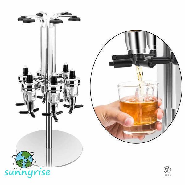 サイズチャート:サイズ:約250x250x515mm / 9.84x9.84x20.28inchパッケージに含まれるもの: 1ピース6ボトルスタンドドリンクディスペンサー...