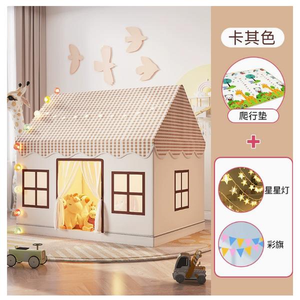 キッズテント 女の子 子供テント 室内遊具 おもちゃハウス プレイハウス 赤ちゃん睡眠テント 3-6歳 誕生日・子どもの日・出産祝い・クリスマスのプレゼントに最適 室外 秘密基地 知育玩具 おままごと (青い)【安全な素材】子供テントとマッ...